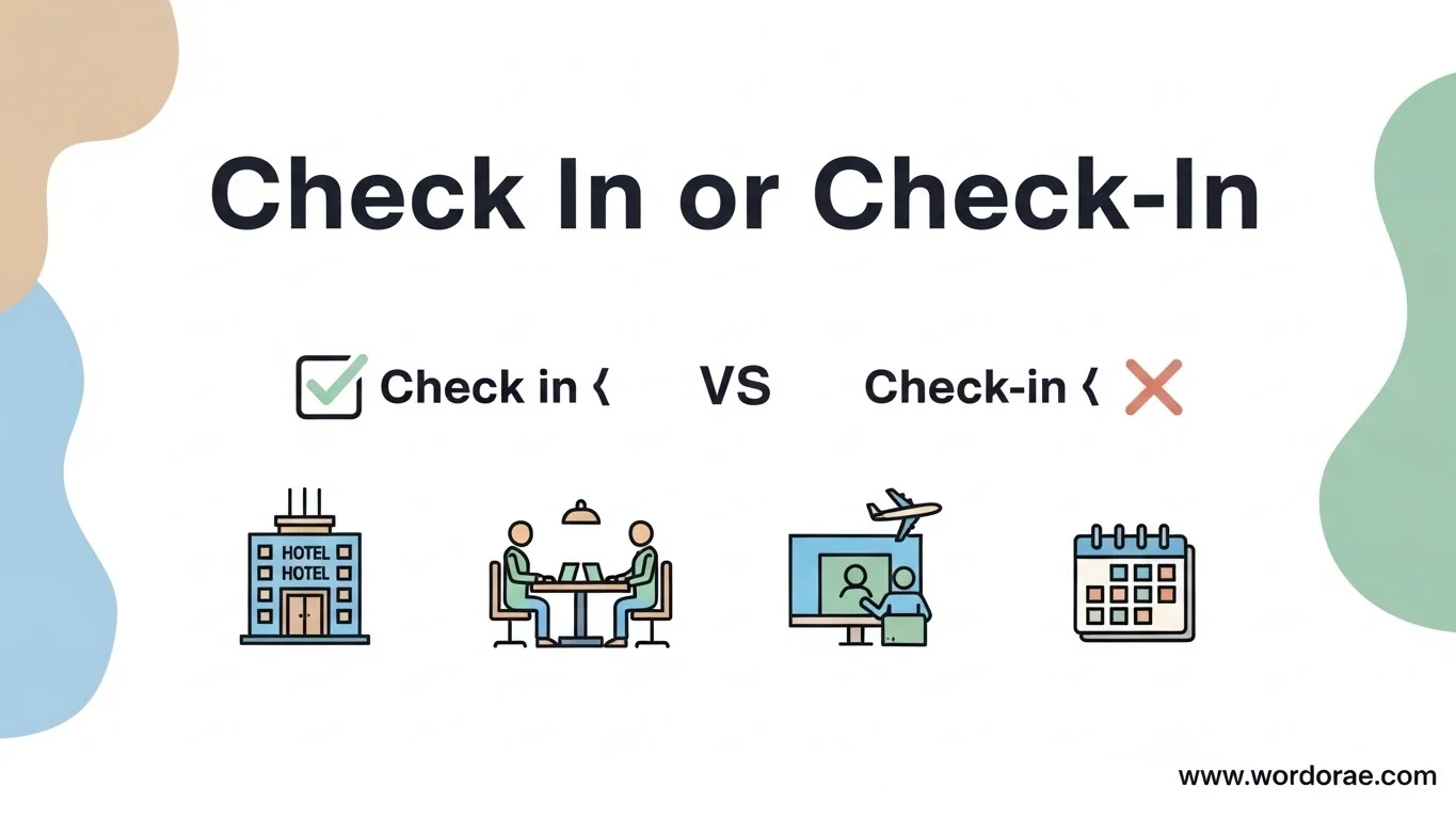 Check In or Check-In : Correct Usage, Meaning, and Examples