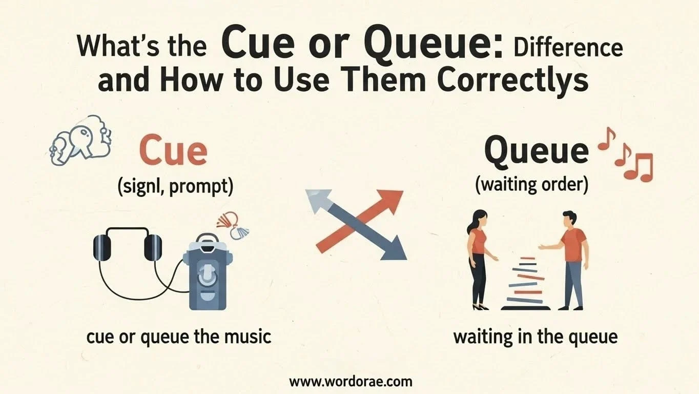 Cue or Queue: What’s the Difference and How to Use