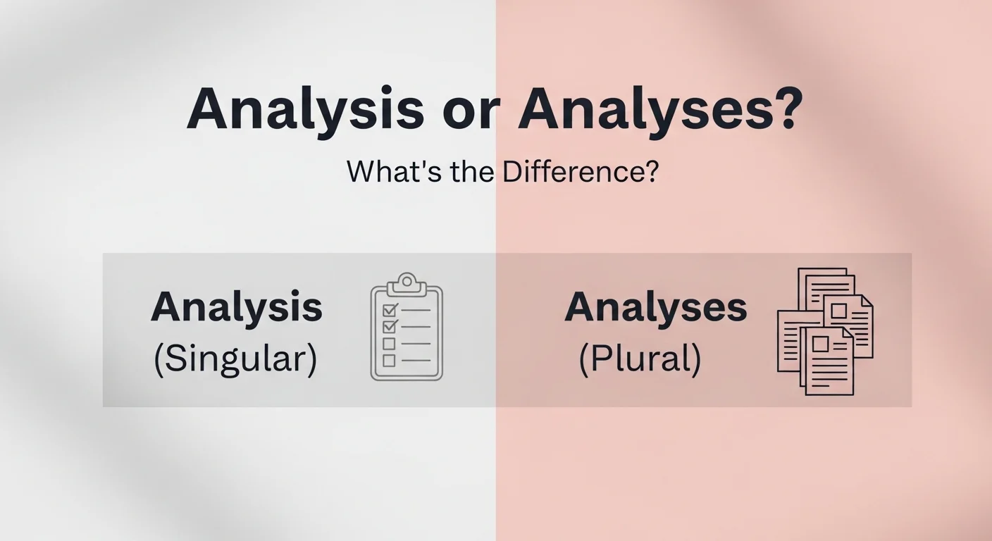 Analysis or Analyses: Grammar, Meaning, and Usage Explained