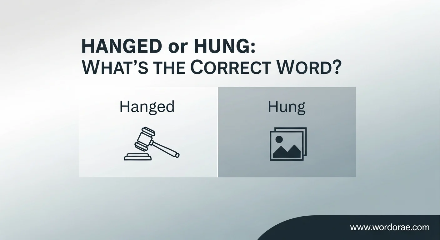 Hanged or Hung: Meaning, Usage, and How to Use It Correctly