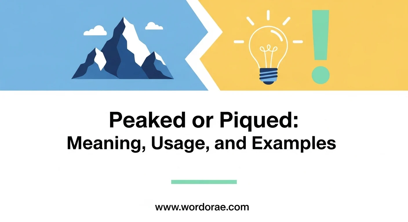 Peaked or Piqued: Correct Usage, Meaning, and Examples