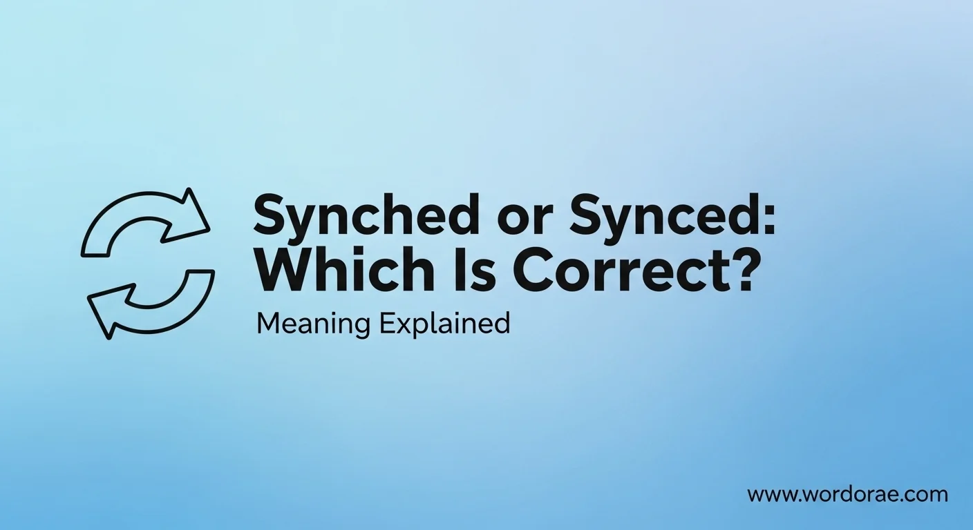 Synched or Synced: Which Is Correct and Why It Matters?