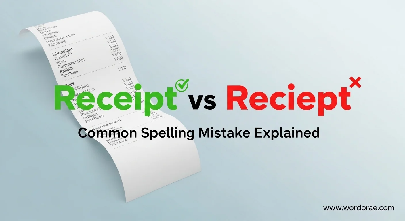 Reciept or Receipt: Which Spelling Is Correct and Why It Matters